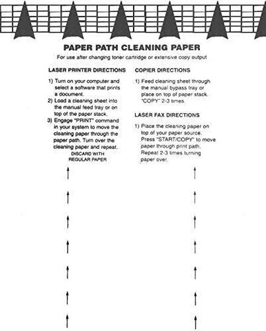 Laser and Inkjet Printer Cleaning Sheet -8.5 x 11- 10 Sheets ...