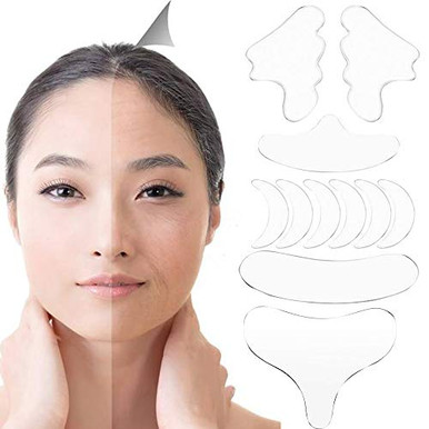Weiba 11PCS Chest Anti Wrinkle Pads SetReusable Silicone Neck Pad ...