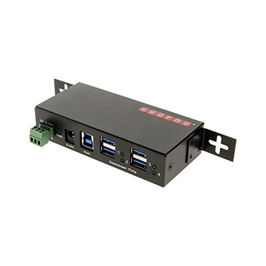Gearmo USB 3.0 4 Port Industrial Metal Hub w/15KV ESD Protection Power ...