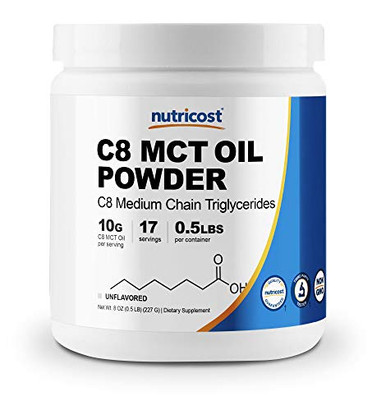 Nutricost C8 MCT Oil Powder .5LB -8oz- - 95 percent C8 MCT Oil Powder ...