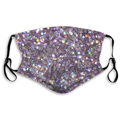 Fillter Cloth For Unisex AdultsLight Purple Glitter BackgroundReusable ...