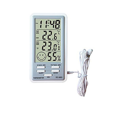 Digital Alarm Thermometer Digital Indoor-Outdoor Thermometer Hygrometer ...
