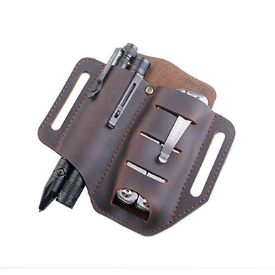 VIPERADE EDC Leather Sheath for Knife/Flashlight/Tactical pen/Tools and ...