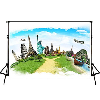 World Travel Backdrop 7x5ft Famous Landmarks Photography Background ...