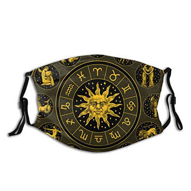 Zodiac Wheel Astrology Horoscope with Circle Sun Washable ...