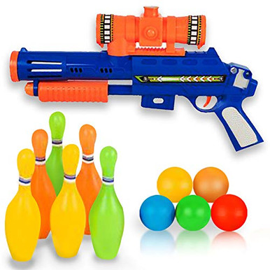 ArtCreativity Bowling Pin Blaster Shooting Game for Kids - Set Includes ...