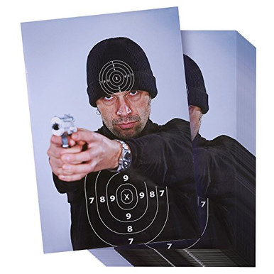 50-Sheet Targets for Shooting - Shooting Targets Paper Bad Guy Range ...