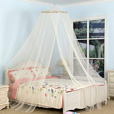 South To East King Size Bed Canopy, Ivory Color Mosquito Net for Indoor ...