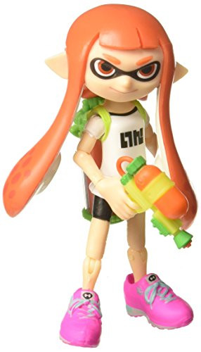 Nintendo World of Inkling Girl with Blaster Action Figure, 4 ...
