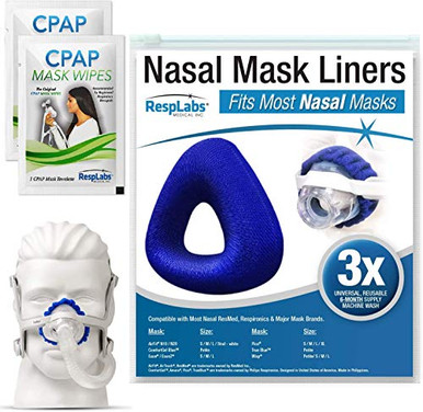 RespLabs CPAP Mask Liners for Nasal Masks - Moisture Wicking Pressure ...