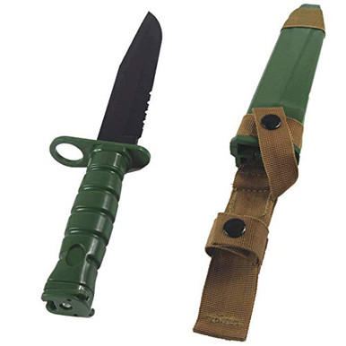 Tactical Rubber Trainer Knife Combat Bayonet with Scabbard/Sheath ABS ...