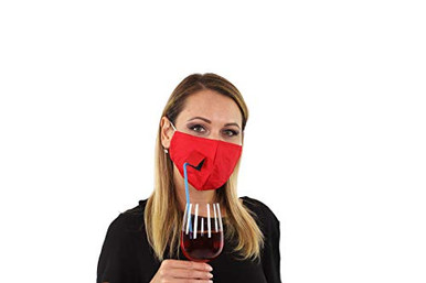 2 Pack Red Reusable Face Masks 3 Layer Cotton Pocket for Filter Nose ...
