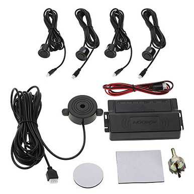 KKmoon Car Reverse Backup Radar System 4-Sensor Parking Radar Kit ...