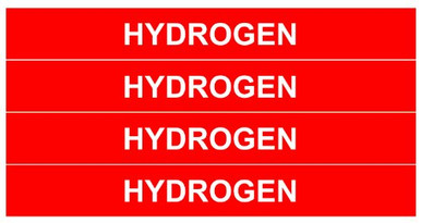 HYDROGEN_Gas Pipe Tubing Labels_ -PACKAGE OF 8 LABELS- 3/4 inch Height ...