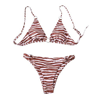 Alangbudu Womens Sexy Triangle Bathing Two Pieces Swimsuit Bikini Set ...