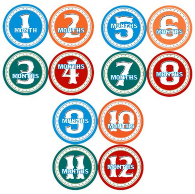 Amazon Onesie Stickers Boys Circles Baby Month Onesie Stickers Baby ...