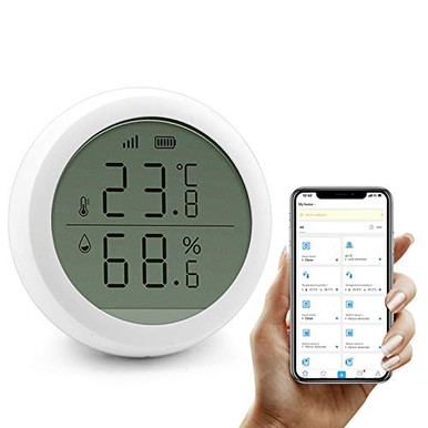 JINQII Zigbee Thermometer Hygrometer Sensor Wireless Temperature and ...