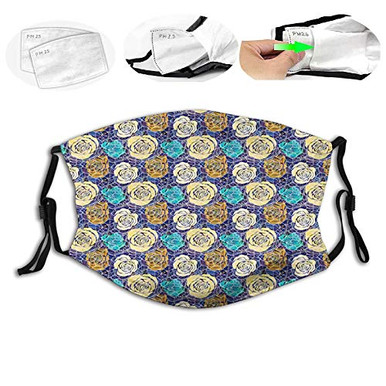 Women Men Boys GirlsAbstract Floral Pattern with Circle Doodles and ...