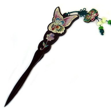 Mother of Pearl Handmade Wooden Butterfly Flower Design with Macrame ...