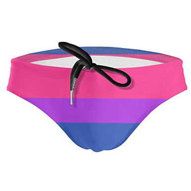 NiYoung Mens New Drawstring Bikini Swimsuit Bisexual Pride Flag M ...