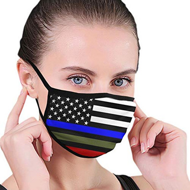 Thin Blue Line Red Line Fire Police Military Dispatch Corrections Flag ...