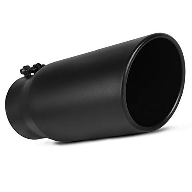 AUTOSAVER88 4 Inch Inlet Black Exhaust Tip 4 inch x 5 inch x 12 inch ...