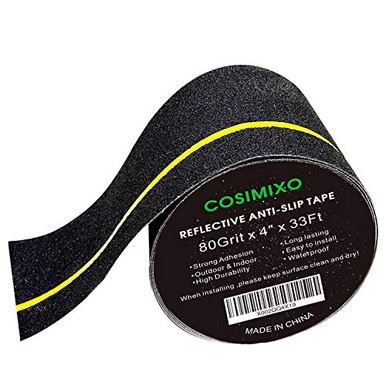 Cosimixo Anti Slip Stair Tread Strips 4" x 33FT No More Slipping Non ...