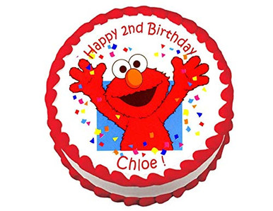 Elmo Sesame Street Round Edible Cake Image Cake Topper ...