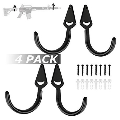 77GO Shotgun Gun Rack Hooks Rifle Wall Hangers Adjustable Gun Display ...