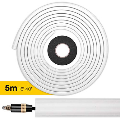 Stageek Cable Raceway, 16ft One-Cord Channel Cable Concealer, Flexible ...