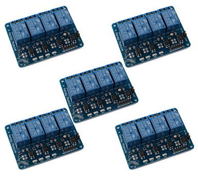 DAOKI 5PCS 4-Channel DC 5V Safety Relay Shield Module Board with ...