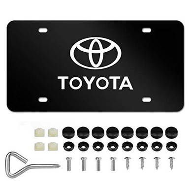 Black Metal Sturdy License Plate Cover for Toyota, Front Car Tag ...