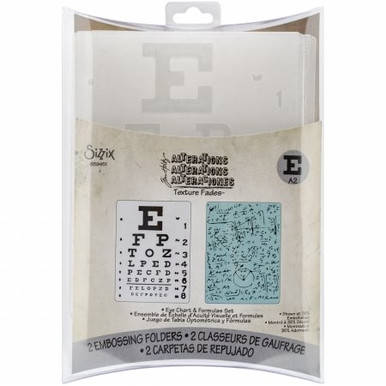 Sizzix Texture Fades A2 Embossing Folders 2/Pkg-Eye Chart and Formulas ...