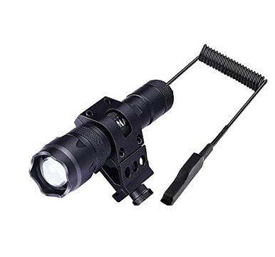 MA3TY Tactical Flashlight with Picatinny Rail Mount for AR15, Zoomable ...