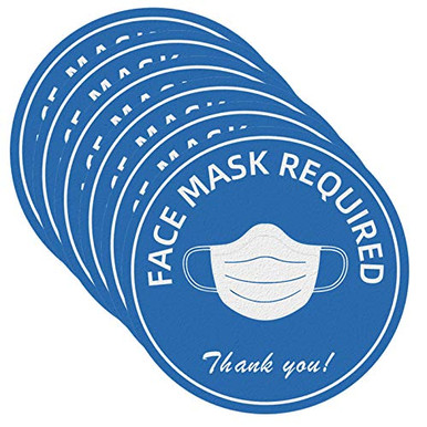 Face Mask Requred Sign Sticker - Please Wear Face Mask Window Decals ...