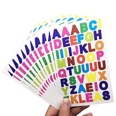 Alphabet Letter Stickers 40 Sheets, Colorful Self Adhesive Letter A to ...