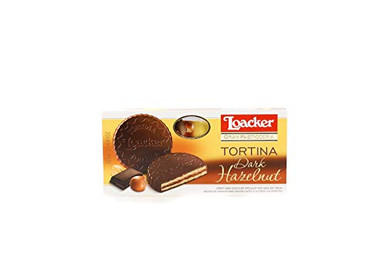 Loacker Tortina Premium Chocolate Coated Wafer, Dark Noir 125g/4.41 oz ...