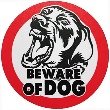 Beware of Dog Sign Sticker size 4 inch for Car Window Bumper Laptop ...