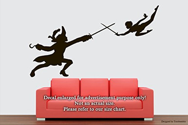 New Peter Pan Captain Hook Wall Decals Peter Pan is Battling Captain ...