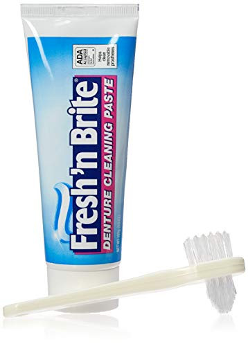 Fresh 'n Brite Denture Cleaning Paste, Minty Gel, 3.8 Ounce Tube (Value ...