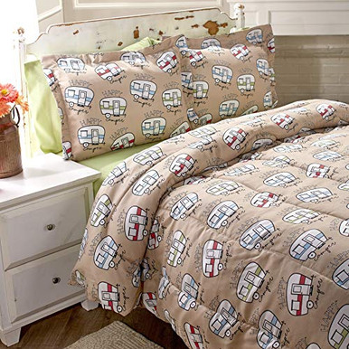 The Lakeside Collection Happy Camper Comforter Set - Cute Bedding for ...
