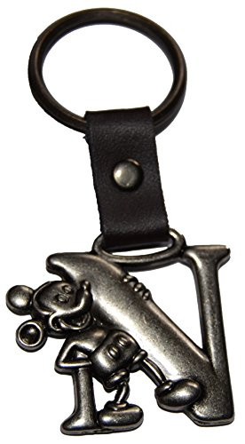 Authentic Disney Mickey Mouse Letter N Pewter Keychain (Key Ring)Plus ...