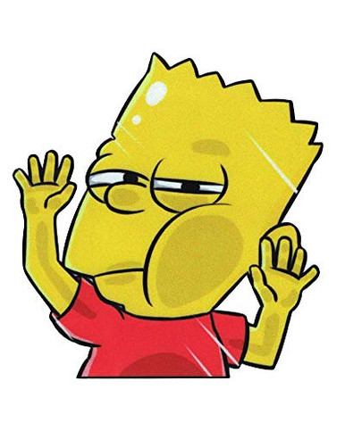Bart Simpson Sticker - Bart Simpson Funny Sticker - The Simpson ...
