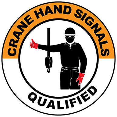Crane Hand Signals Qualified Hard Hat Labels Helmet Vinyl Stickers ...