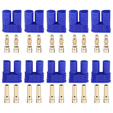 Hobbypark 5 Sets EC2 Connector 2mm Gold Bullet Banana Plugs Female Male ...