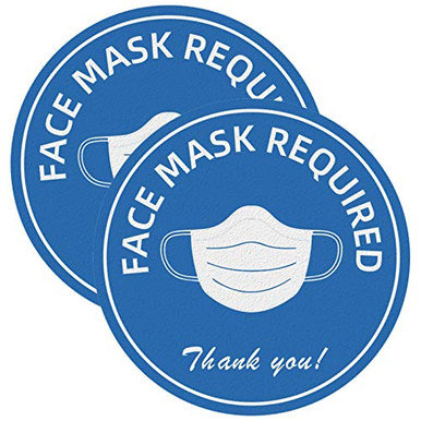 Face Mask Requred Sign Sticker - Please Wear Face Mask Window Decals ...