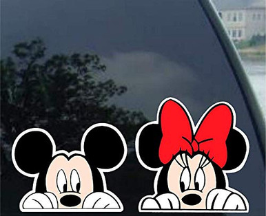 Mickey Mouse and Minnie Mouse Combo Decal Sticker by Universal Tagline ...
