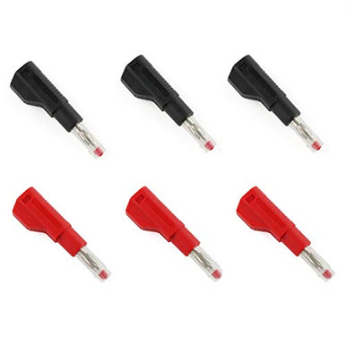 E-outstanding 4mm Banana Plug 6PCS 4mm Black and Red Male Retractable ...