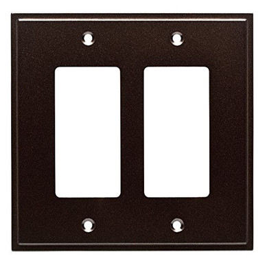 W35317-CO Simple Step Double GFCI Cover Plate Cocoa Bronze ...