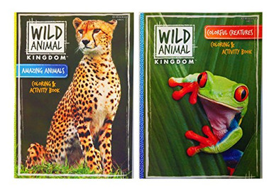 Set of 2 Wild Animal Kingdom Amazing Animals Coloring and Activity Book ...